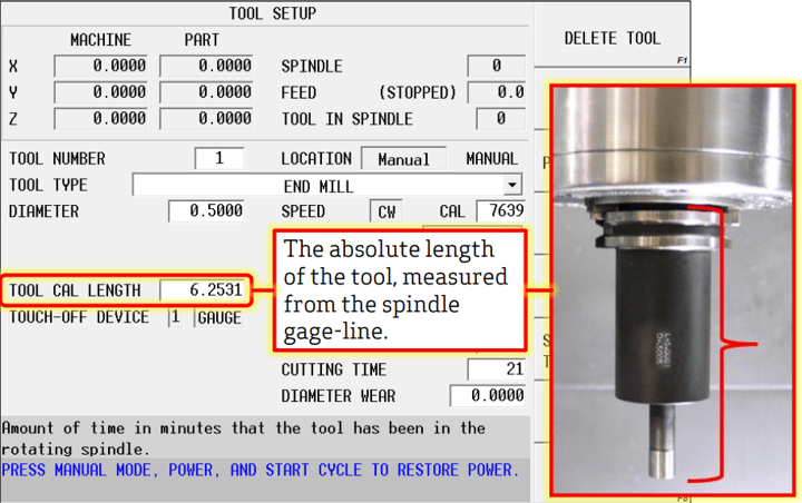 ABSOLUTE TOOL LENGTH FOR CNC MACHINISTS